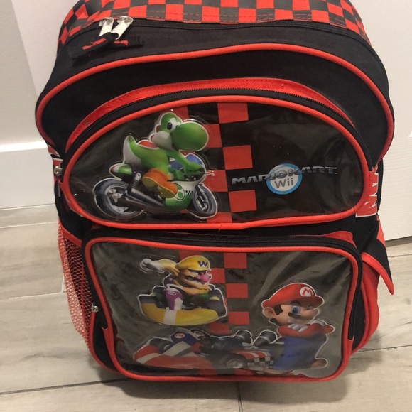 Accessories | Rolling Backpack With Wheels Mario Kart Excellent Kids ...